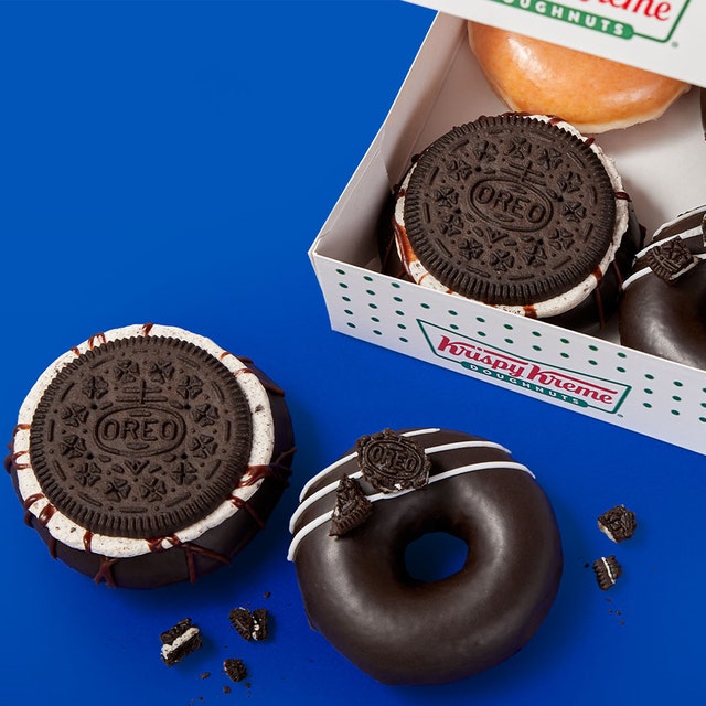 Krispy Kreme Has Two New Oreo Donuts And One Is Topped With A Giant Cookie